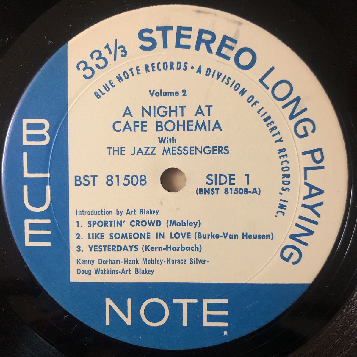 LP ART BLAKEY & THE JAZZ MESSENGERS/A NIGHT AT CAFE BOHEMIA VOLUME 2 US ...