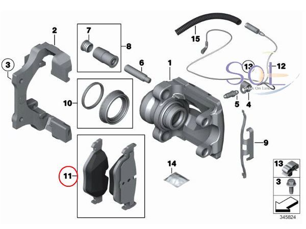 BMW E82 E87 E88 E84 X1 E90 E91 E92 リア ブレーキパッド 116i 118i 120i 130i 18i 20i 25i 28i 320i 323i 325i ...