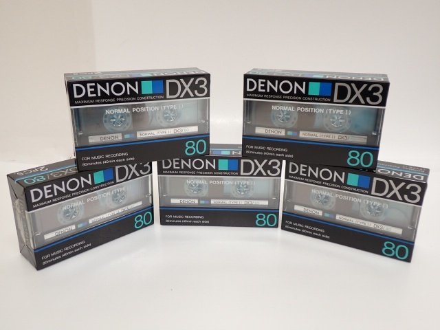DENON DX3/80 10本 NORMAL Bias 120μs EQ 10pcs デノン カセットテープ ノーマルポジション 1 ...