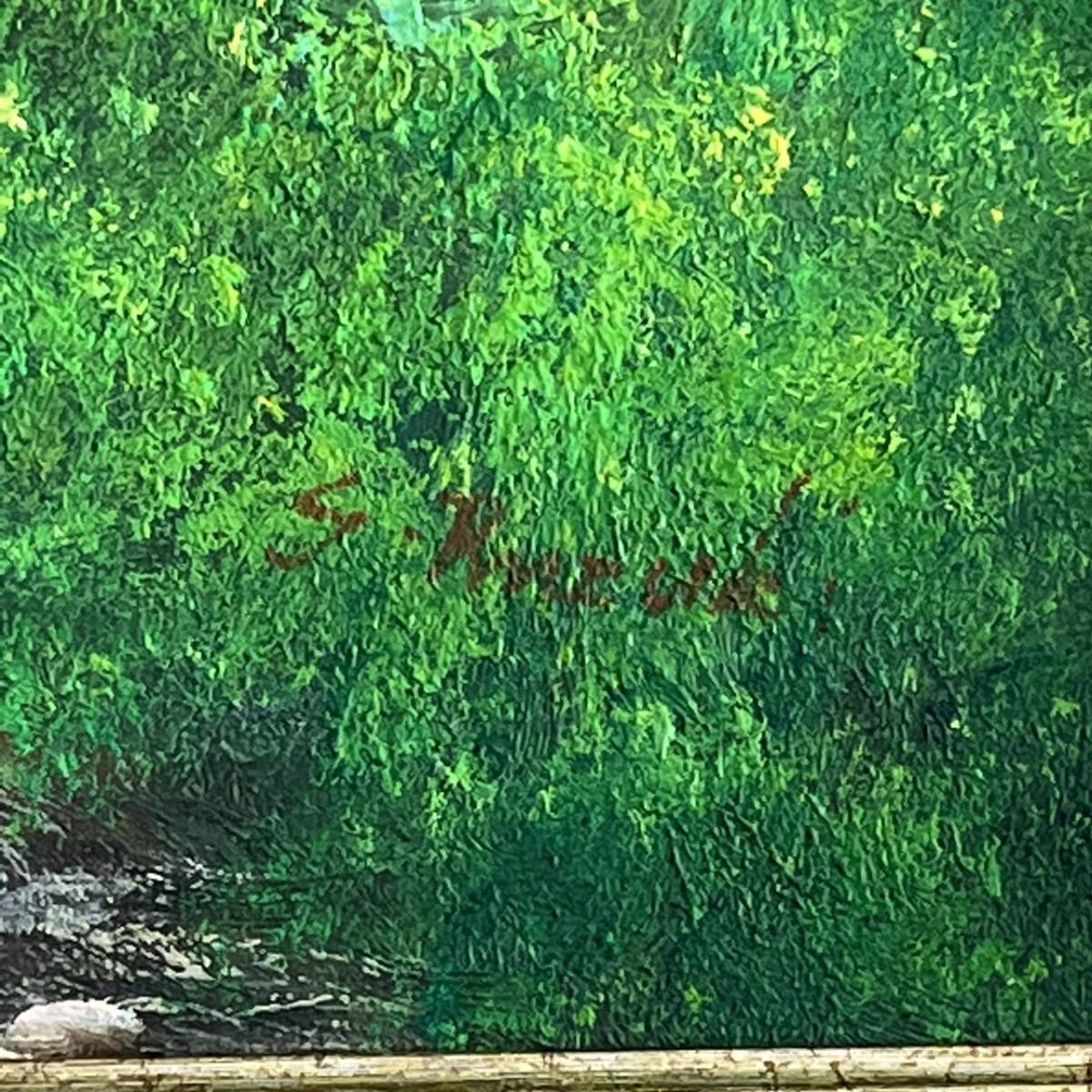 S.Ruzuki サイン有 風景画 森林 林道 自然 油彩 肉筆絵画 額入(自然、風景画)｜売買されたオークション情報、yahooの商品情報を ...