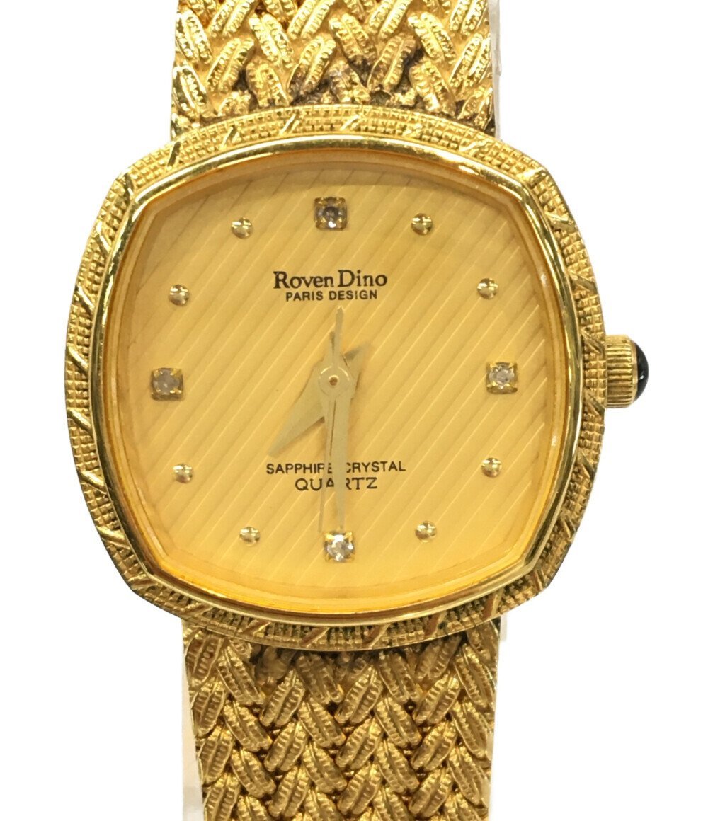 1円スタート 訳あり 腕時計 RD-2929L クオーツ ゴールド レディース Roven Dino(アナログ（クォーツ式）)｜売買された ...