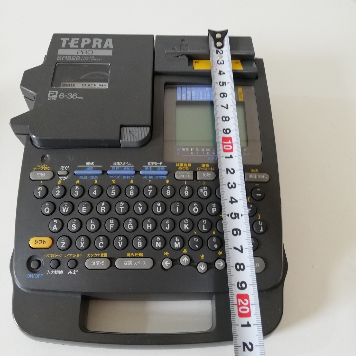 KING JIM キングジム TEPRA PRO テプラ SR828 電池動作〇 電池蓋無し アダプター無し 事務用品 ラベルライター テプラ ...