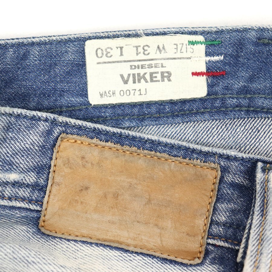 相場価格￥40 000- イタリア製 DIESEL ディーゼル VIKER 0071J リペア加工 デニムパンツ ウォッシュブルー 31x30 ...