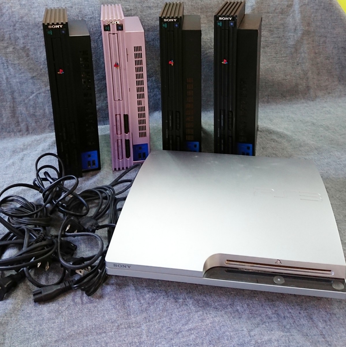 まとめ売り 通電確認 SONY PS2/PS3 本体 CECH-2500A/SCPH-3000/SCPH-1500 5台セット プレイ ...