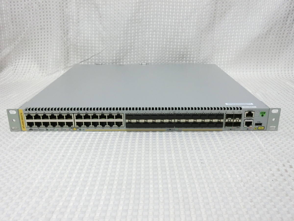 初期化済 Allied Telesis ユニファイドマネージメント スタッカブルスイッチ AT-X930-28GSTX(イーサネットハブ ...