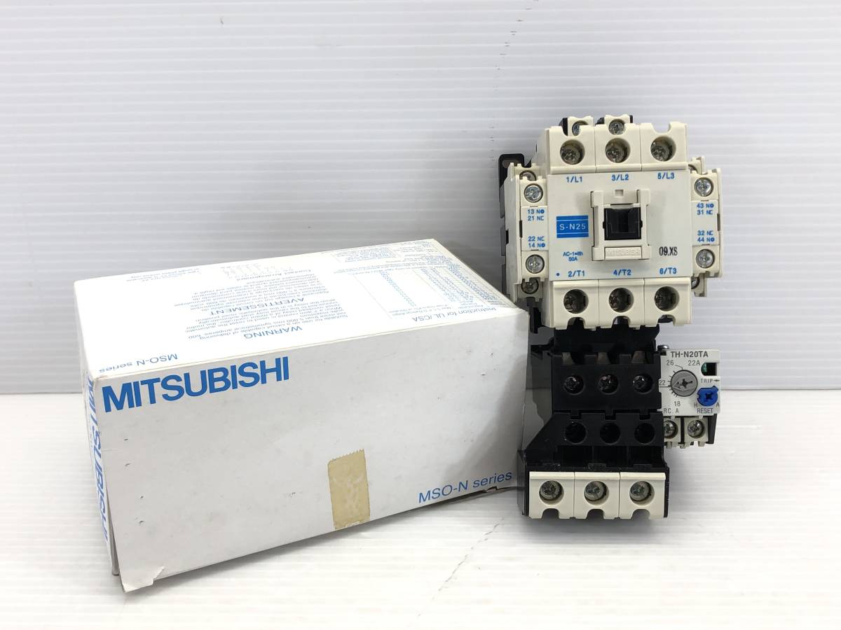 MITSUBISHI 電磁開閉器 マグネットスイッチ S-N25 サーマルリレー TH-N20TA 三菱電機 保管品 ②/2(スイッチ、開閉器 ...