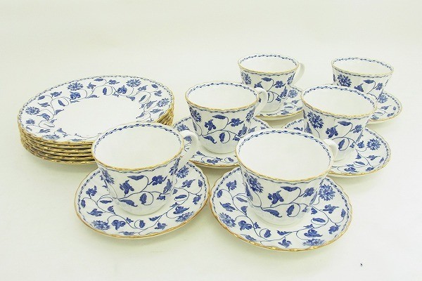 Q142-J11-1411 SPODE スポード BLUE COLONEL カップ＆ソーサー プレート ティーセット 陶器 現状品⑧(その他 ...