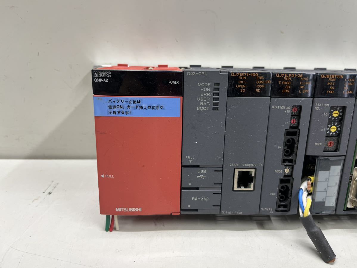 E132 三菱 MITSUBISHI MELSEC Q38B+Q61P-A2+Q02HCPU+QJ71E71-100+QJ71LP21-25+QJ61BT11N+CTRL-S10-UNIT 2 ...