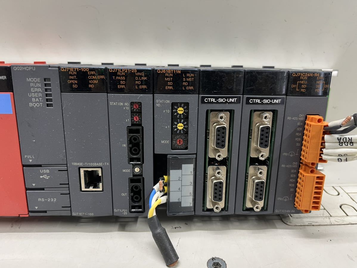 E132 三菱 MITSUBISHI MELSEC Q38B+Q61P-A2+Q02HCPU+QJ71E71-100+QJ71LP21-25+QJ61BT11N+CTRL-S10-UNIT 2 ...