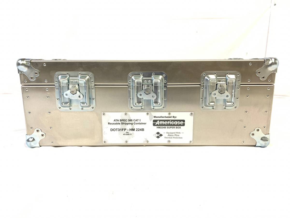 米軍放出品 酸素ボンベ輸送ボックス ハードケース ケース 耐火 収納ボックス アルミコンテナ Americase HM224B 160 ...