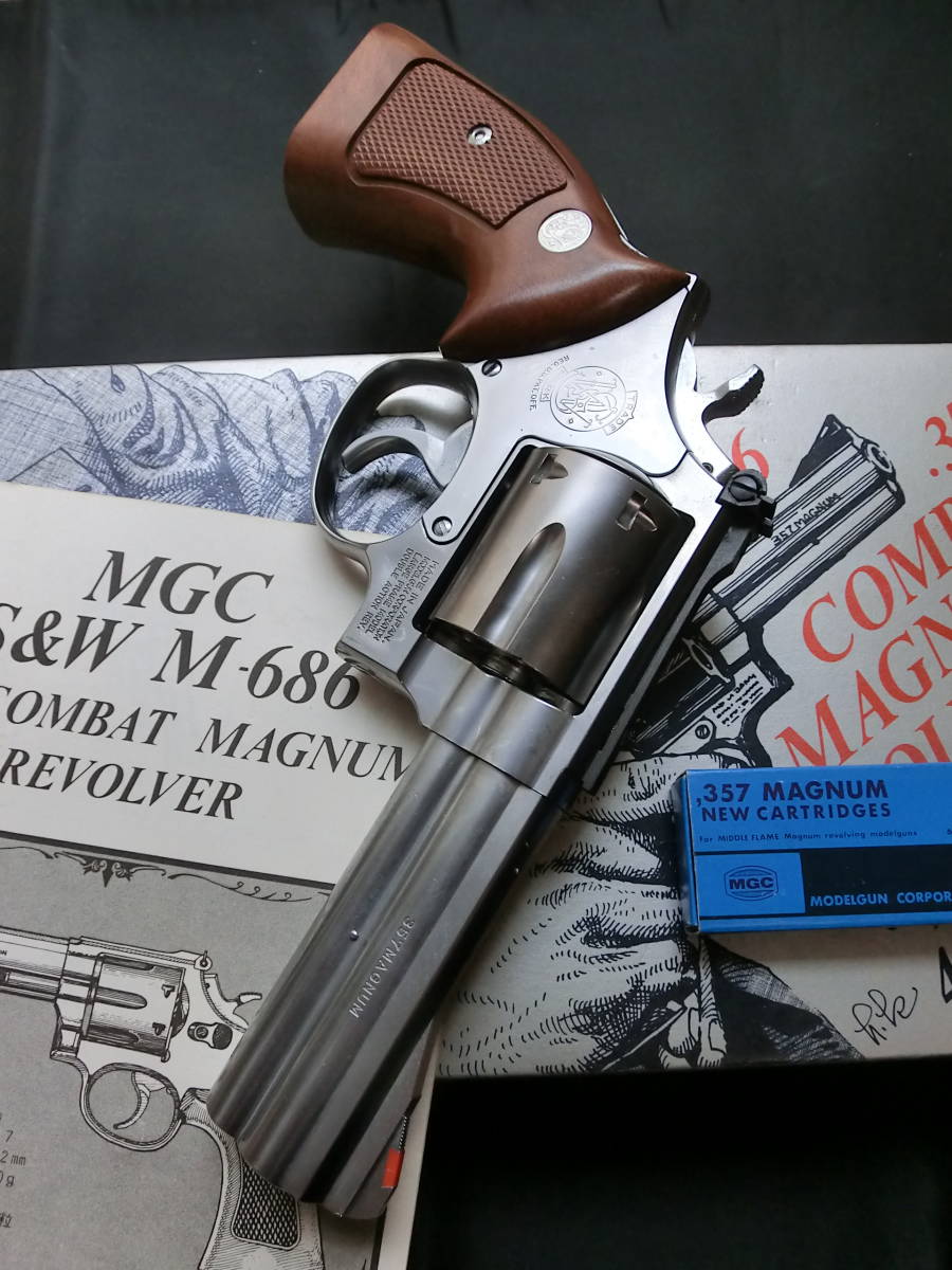 MGC S&W M686 4in リアルカスタム .357 COMBAT MAGNUM REVOLVER ABS 未発火(モデルガン)｜売買されたオークション情報、yahooの商品情報を ...