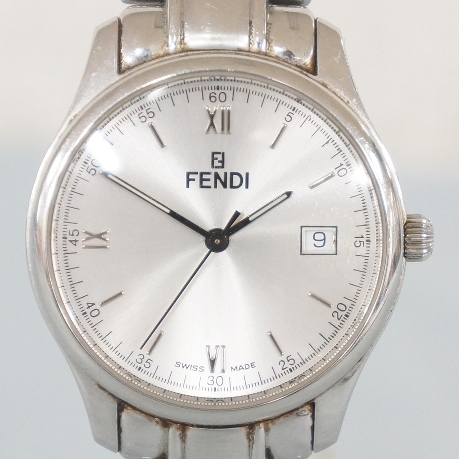 FENDI フェンディ 210G 061-188 シルバー文字盤 デイト メンズ クォーツ 腕時計 5306133711(フェンディ)｜売買さ ...