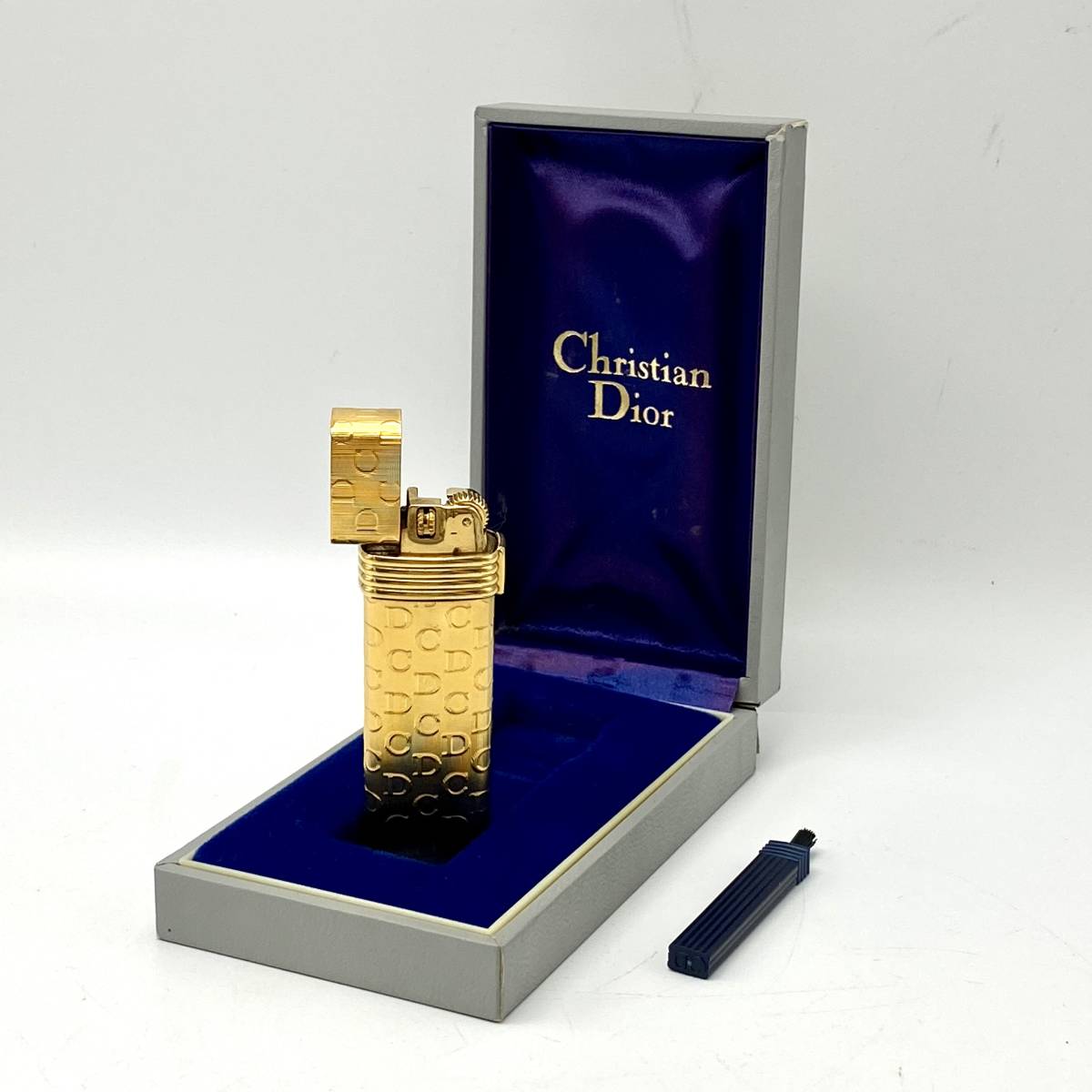 HY0564 Christian Dior クリスチャン ディオール ライター LIGHTER ゴールド ブランド 箱あり 着火未確認(服飾 ...