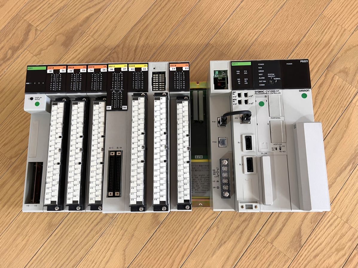 OMRON オムロン シーケンサ PLC CV500-BC101 C1000H PS221 Sysmac CV1000-V1 SLK11 ...