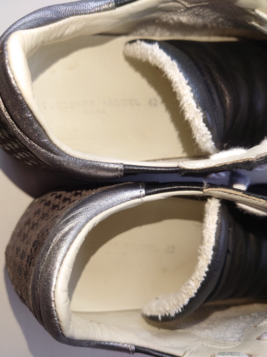 1piu1uguale3 ウノピゥウノウグァーレトレ ×PHILIPPE MODEL フィリップモデル 113 PHILIPPE MODEL HOUNDS TOOTH color BLACK ...