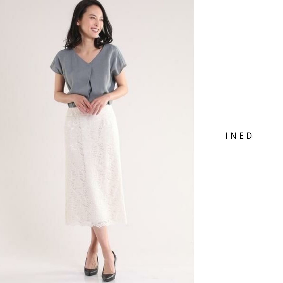 1.9万 イネド INED レースタイトスカート 7サイズ S-M 2834(タイトスカート（ロング）)｜売買されたオークション情報、yahooの商品情報をアーカイブ公開 - オークファン ...