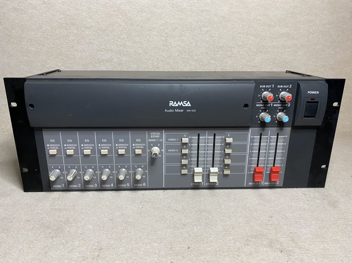 RAMSA オーディオミキサー Panasonic Audio Mixer パナソニック ラムサ WR-X02 通電OK(オーディオ機器 ...