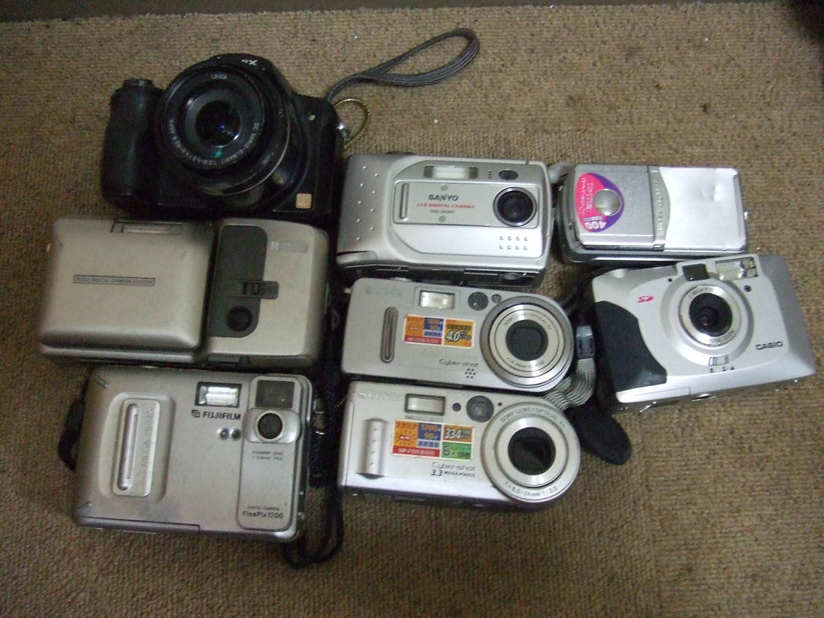 d728 デジタルカメラ/デジカメ まとめて/まとめ 8台 セット ジャンク SONY/CASIO/パナソニック/他(コンパクトデジタルカメラ ...