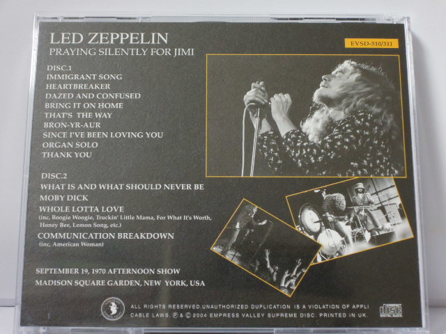 LED ZEPPELIN / Praying Silently For Jimi & Requiem 2CD+2CD Empress ...