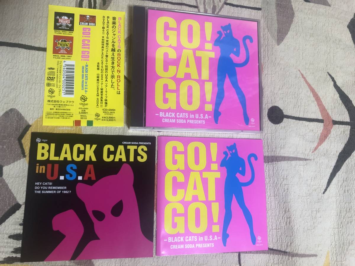 盤質良好 GO CAT GO -BLACK CATS in U.S.A- 帯付き CD+DVD 2枚組 CREAM SODA ブラックキャッツ ...