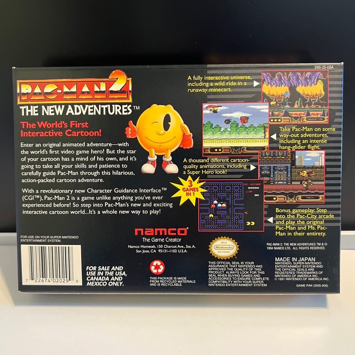 SNES Nintendo 任天堂 海外版 ソフト PAC-MAN 2 THE NEW ADVENTURES パックマン2 namco ...