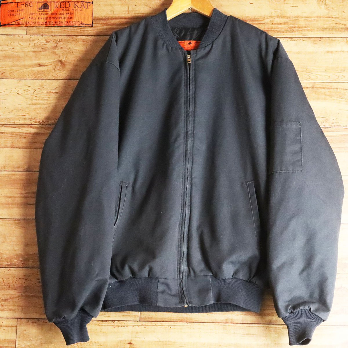 H7J/R4.27-3 70s~ ヴィンテージ アメリカ製 RED KAP レッドキャップ ワークジャケット ジャンパー L TARON ...
