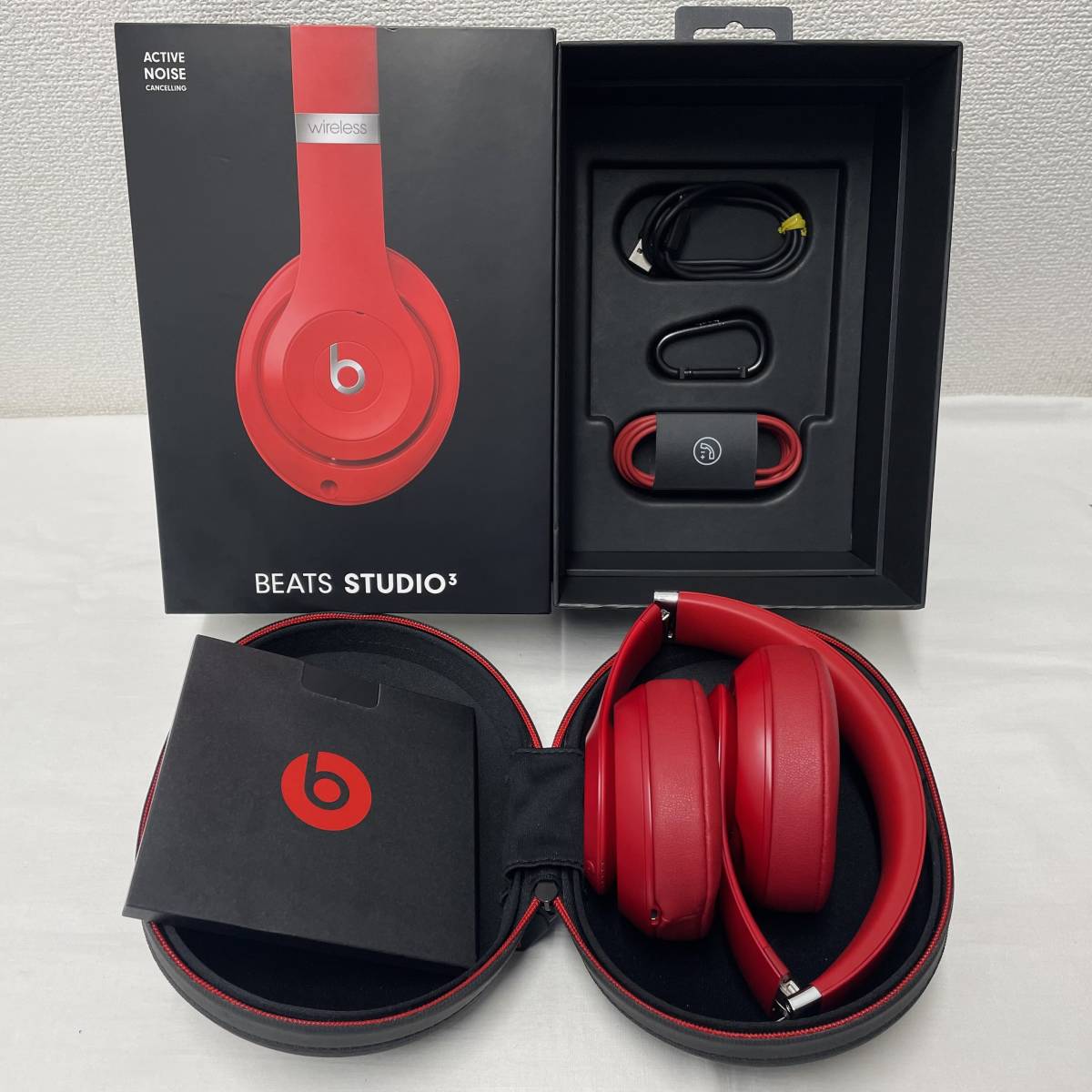 Beats STUDIO 3 Wireless レッド MX412PA/A ワイヤレス ヘッドホン ／A1914／Beats by Dr ...