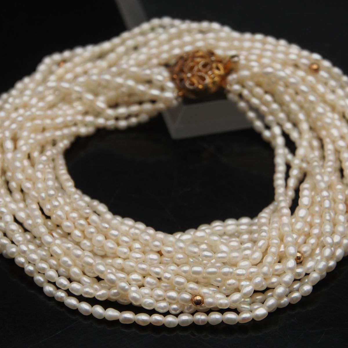 G117 淡水真珠 パール SILVER刻印 ネックレス 10連 ゴールド デザイン シルバー 6月誕生石(淡水真珠)｜売買されたオークション情報、yahooの商品情報をアーカイブ公開 ...