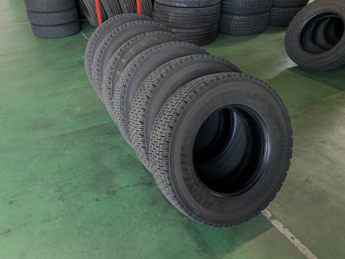D21-3-10② 265/70R19.5 2021年製 13-12mm 6本セット SP081 ダンロップ スタッドレス k270(タイヤ ...