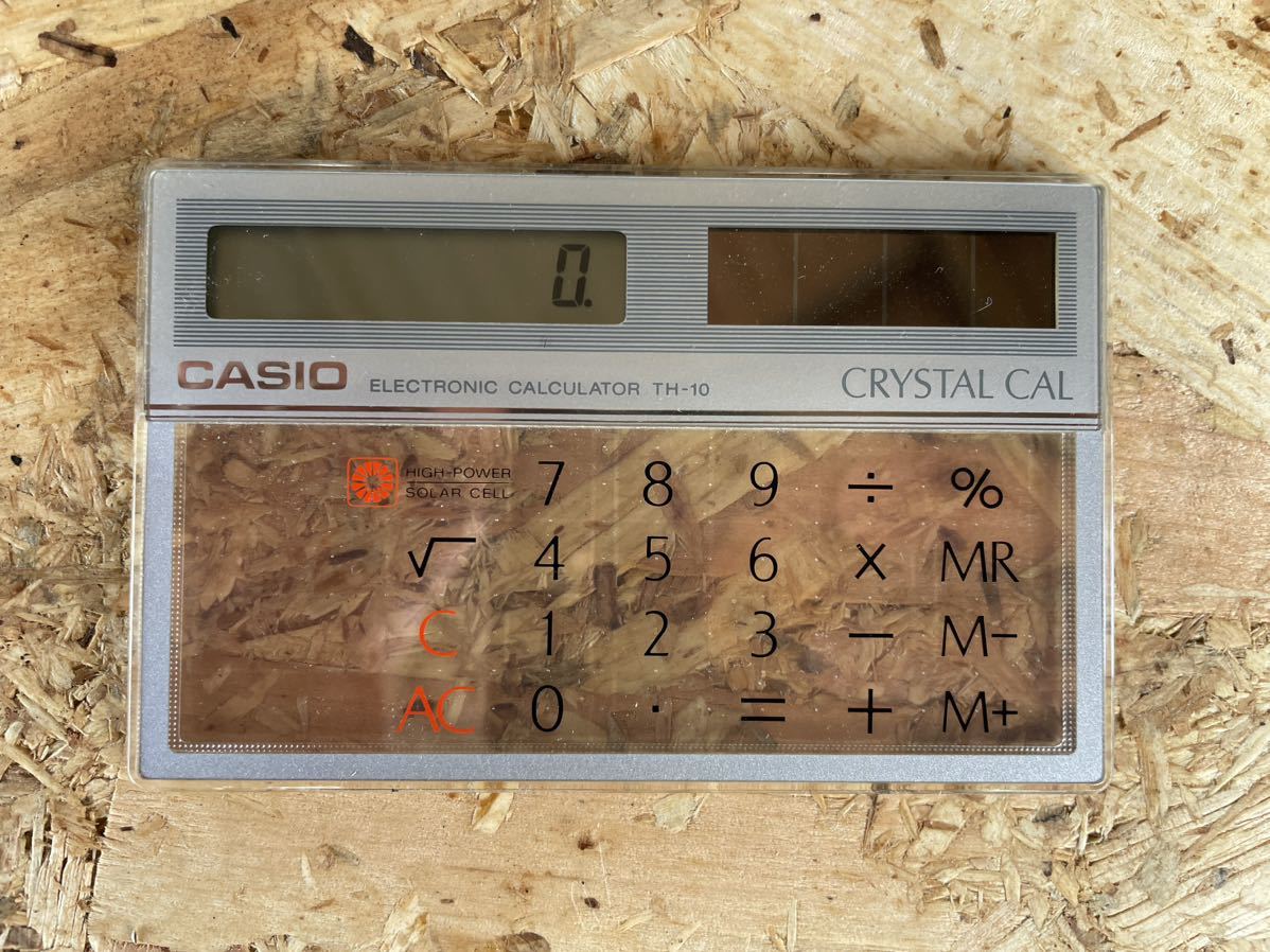 CASIO カシオ 電卓 CRYSTAL CAL TH-10 カード電卓 ソーラー電卓 レトロ アンティーク(カシオ)｜売買されたオークション ...