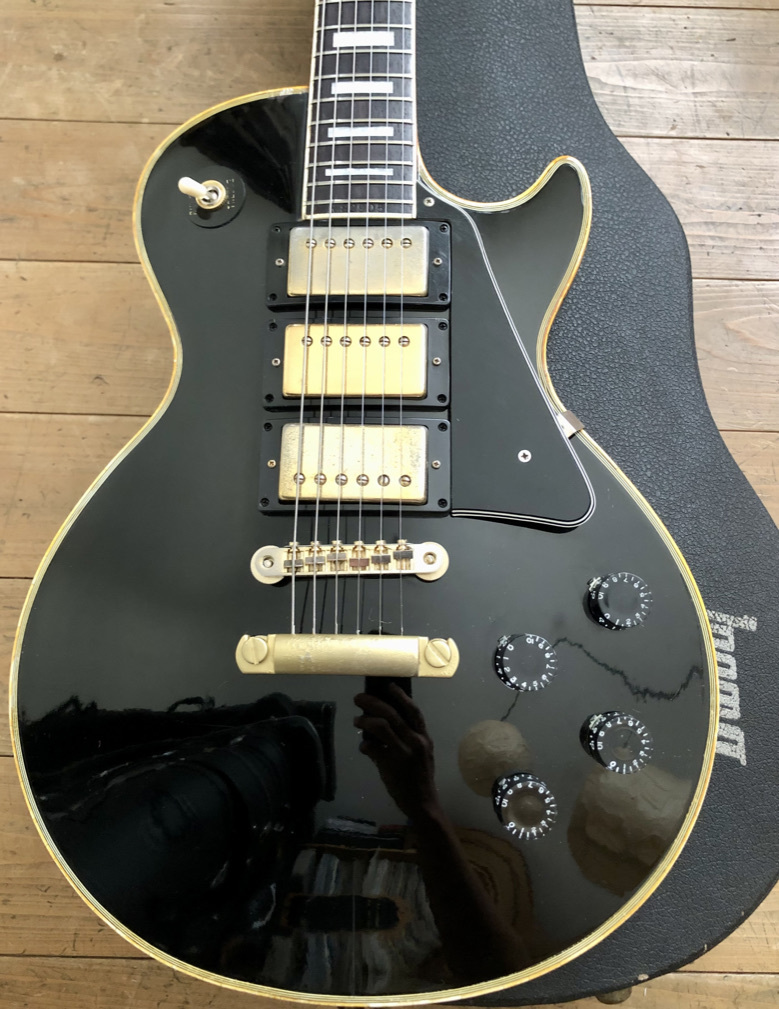 極 銘機 Fernandes FLC-100Ⅲ BL 1978年製 Les paul custom 3P.U 最上位Model /純正ハード ...