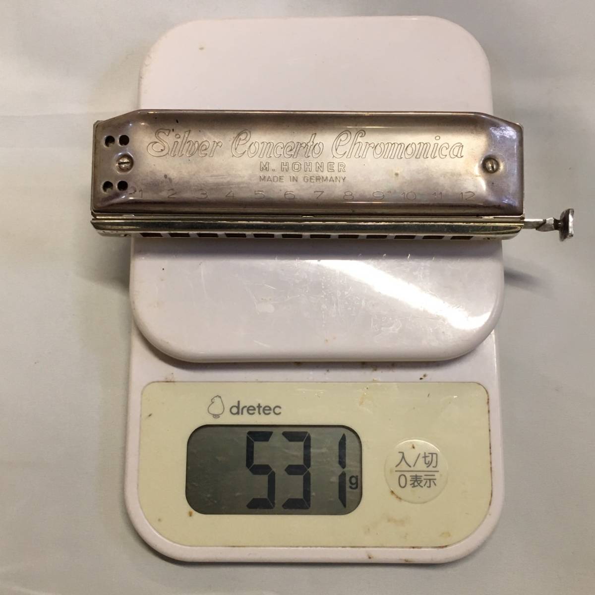 M49 シルバー製 M.HOHNER Silver Concerto Chromonica 12穴 クロマチックハーモニカ ホーナー 管楽器 ...
