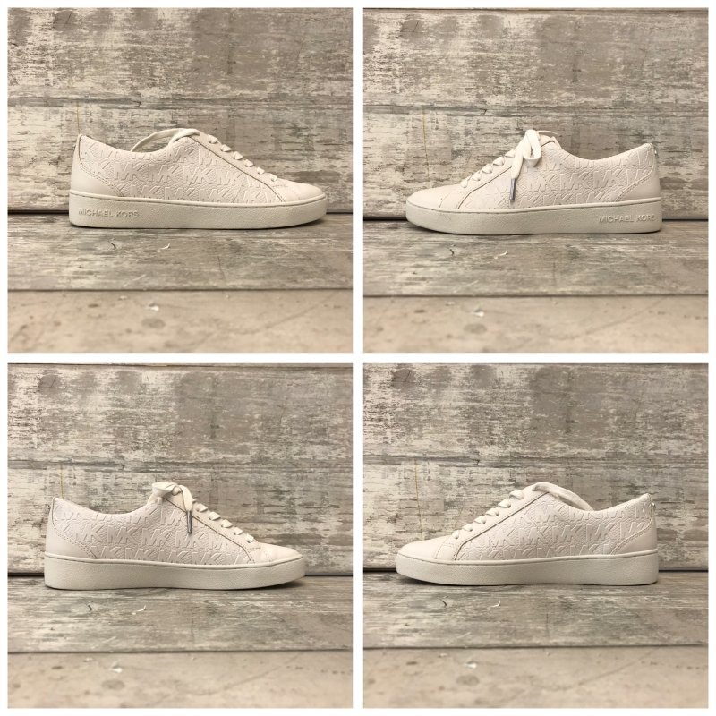 MICHAEL KORS スニーカー 23 5cm マイケルコース ホワイト モノグラム レディース 靴/232(ファッション小物)｜売買されたオークション情報、yahooの商品情報を ...