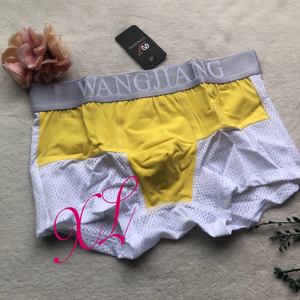 メンズ XLサイズ WANGJIANG イエロー ホワイト 男前 ミックス メッシュ ワイルド 男前 ボクサーパンツ トランクス(XLサイズ以上)｜売買されたオークション情報、yahooの商品 ...