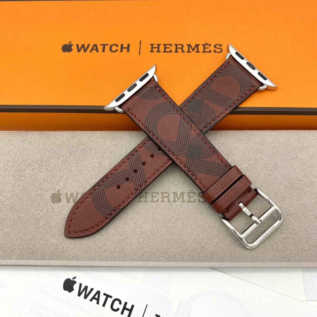 HY1181 HERMES エルメス アップルウォッチ用 レザー ベルト Apple WATCH バンド ブラウン 茶色 ブランド 箱あり(エルメス)｜売買されたオークション情報、yahooの ...