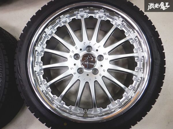 きれい バリ溝 Carisson カールソン CR 1/16 RSR 19インチ 9.5J +50 5穴 PCD112 ブリザック VRX2 ...