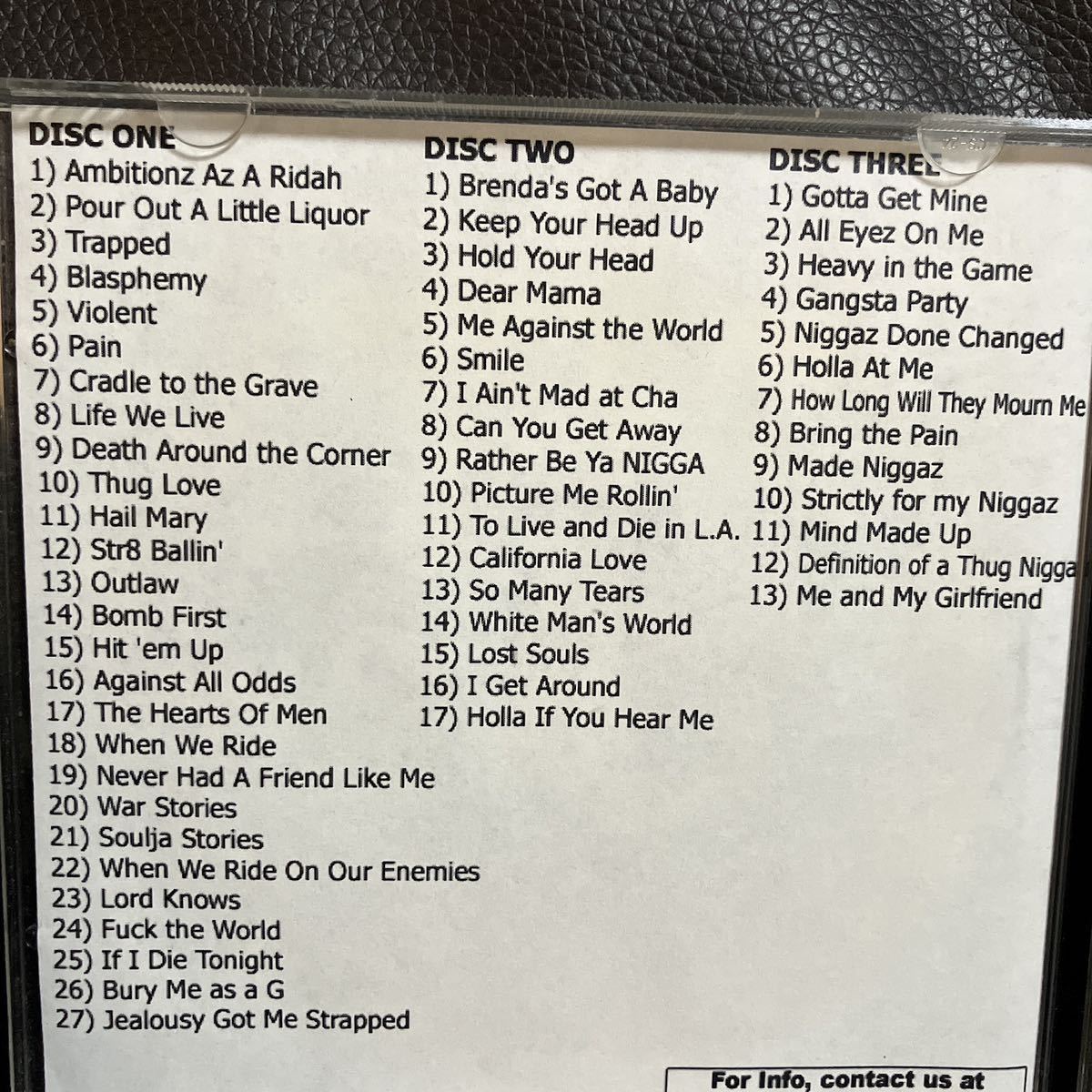 MIXCD DJ ROB N FOOD THE BEST OF 2PAC TRIBLE CD MURO KIYO KOCO MISTER CEE COUZ PMX TAPE KINGZ ...