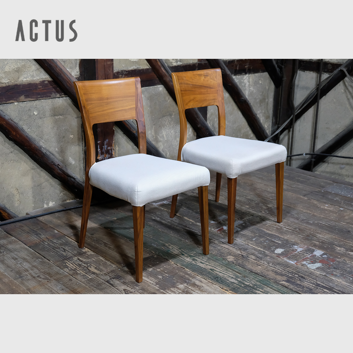 展示 ②ACTUSアクタスMOOGダイニングチェア/2脚SET/座面カバーリング/ウォルナット材 検/IDEEマスターウォールコンラン(ダイニングチェア)｜売買されたオークション情報 ...