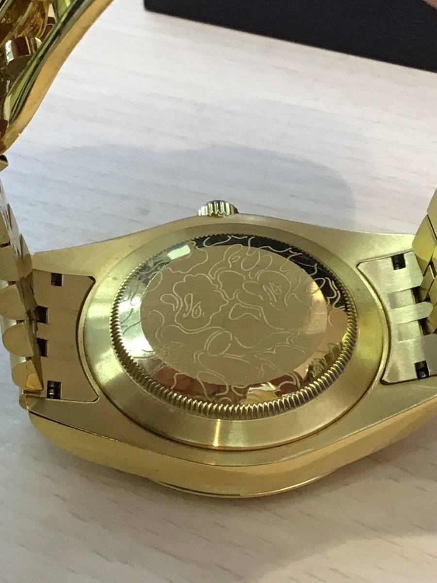 BAPEX 自動巻き メンズ 腕時計 TYPE 6 BAPEX #1 GOLD(3針（時、分、秒）)｜売買されたオークション情報、yahooの ...