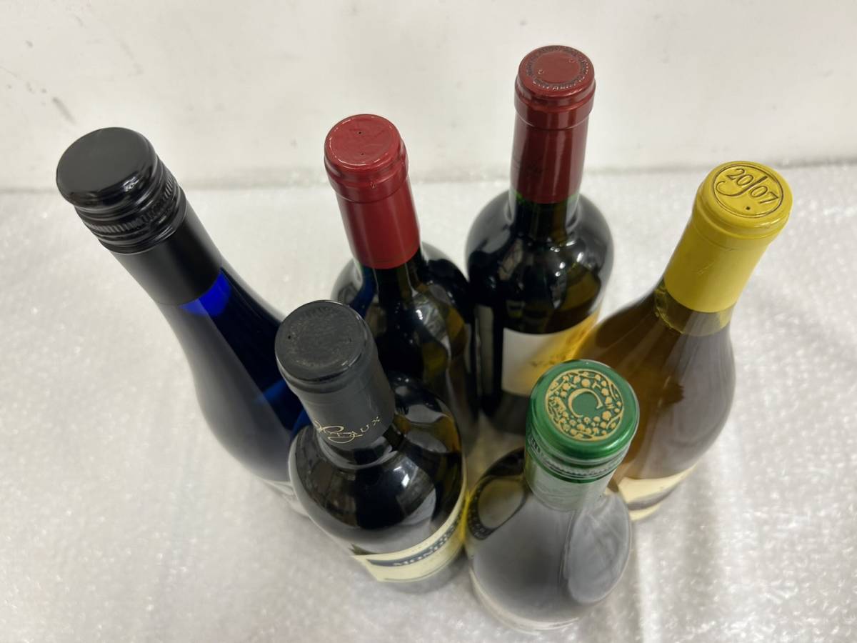 J024 7975 -610 同梱不可 お酒 果実酒 6本まとめ 約8kg CHEVALIER DE REYSSON 2007/CALITERRA 2021/JORDAN 2007 ...