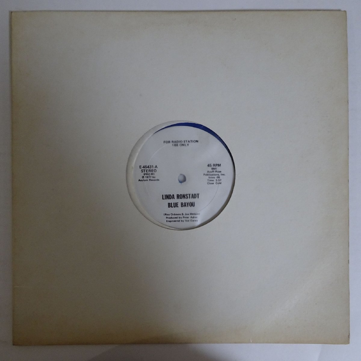 10021524; US PROMO ONLY/BLUE VINYL/12inch Linda Ronstadt / Blue Bayou(L ...