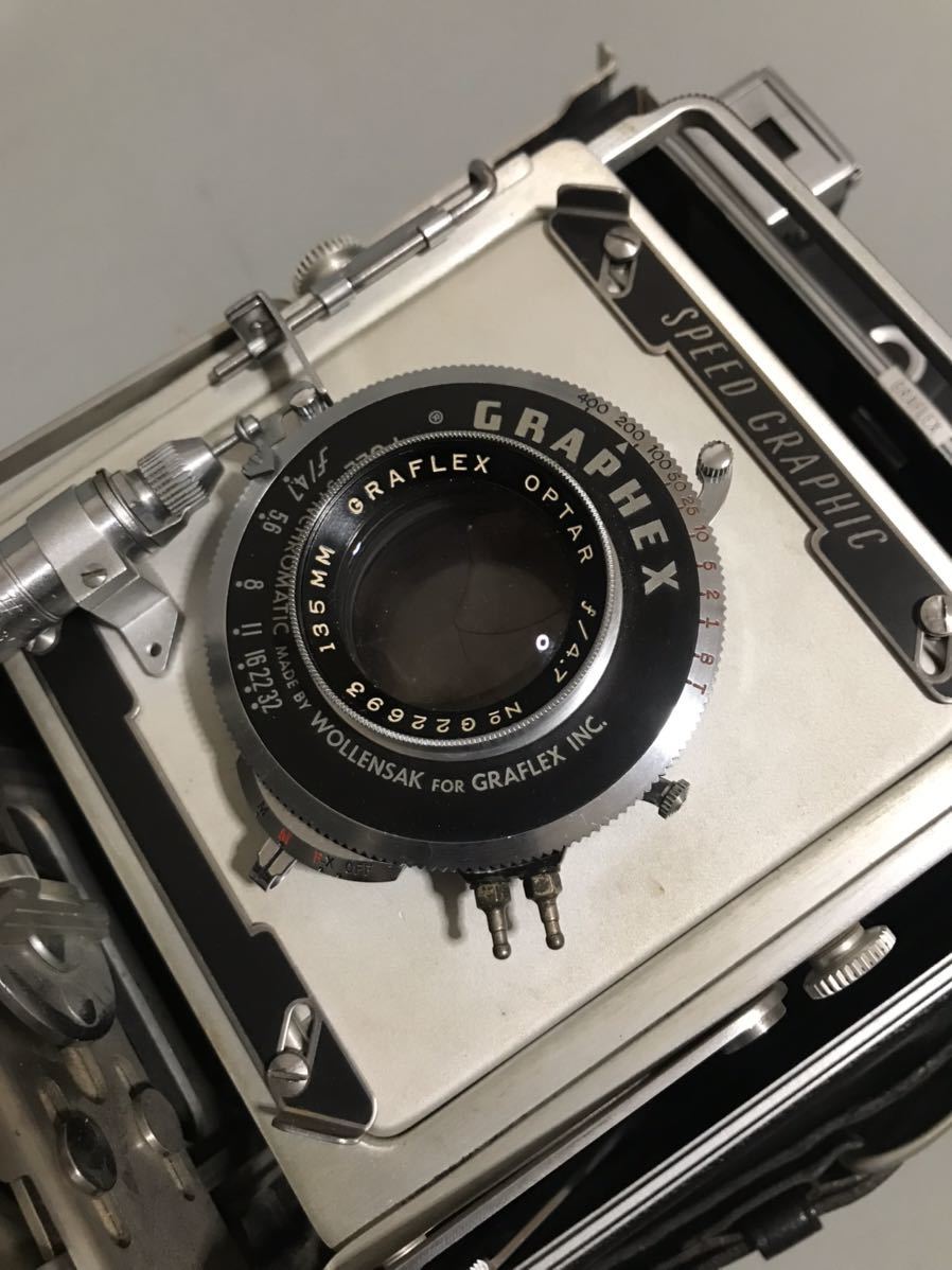 k557 BUSCH SPEED GRAPHIC GRAPHEX 135mm F4.7 大判カメラ 大判フィルムカメラ レンズ(大判、中判 ...