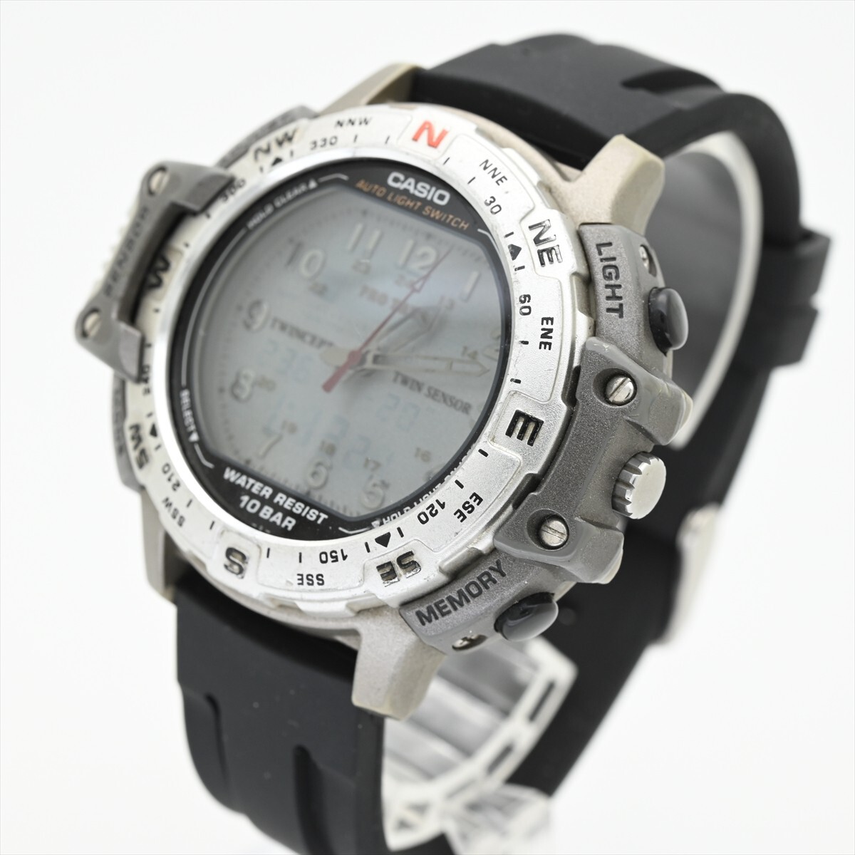 23.OLD CASIO PRT-500 PROTREK TWIN SENCOR アナデジ アラーム/バックライトOK デジタル クオーツ ...