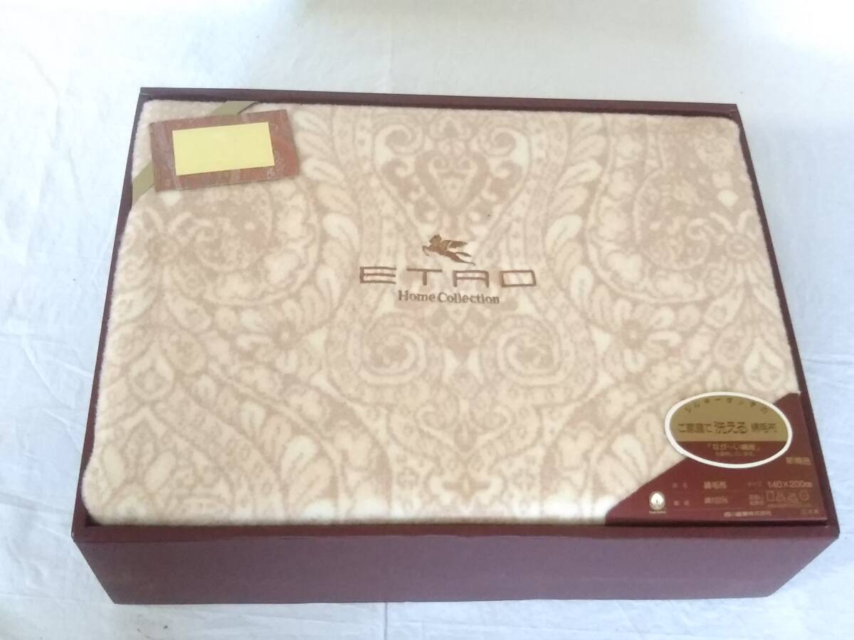 ETRO エトロ/綿毛布/140×200cm/綿100％/ベージュ/シルキータッチ/西川産業/箱あり(シングル用)｜売買されたオークション情報、yahooの商品情報をアーカイブ公開 ...