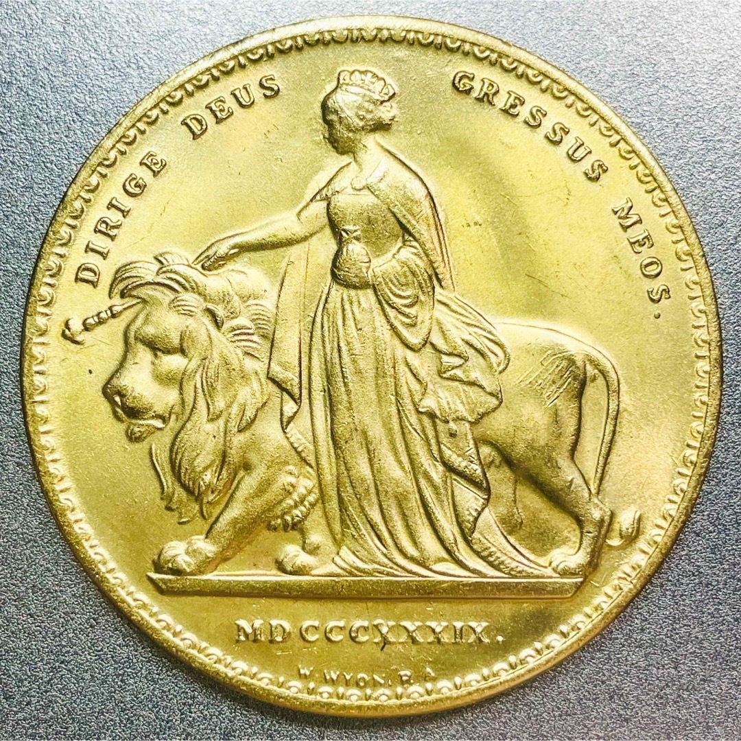 ウナとライオン ヴィクトリア女王 5ポンド金貨 1839年 レプリカコイン(ヨーロッパ)｜売買されたオークション情報、yahooの商品情報をアーカイブ公開 - オークファン（aucfan.com）