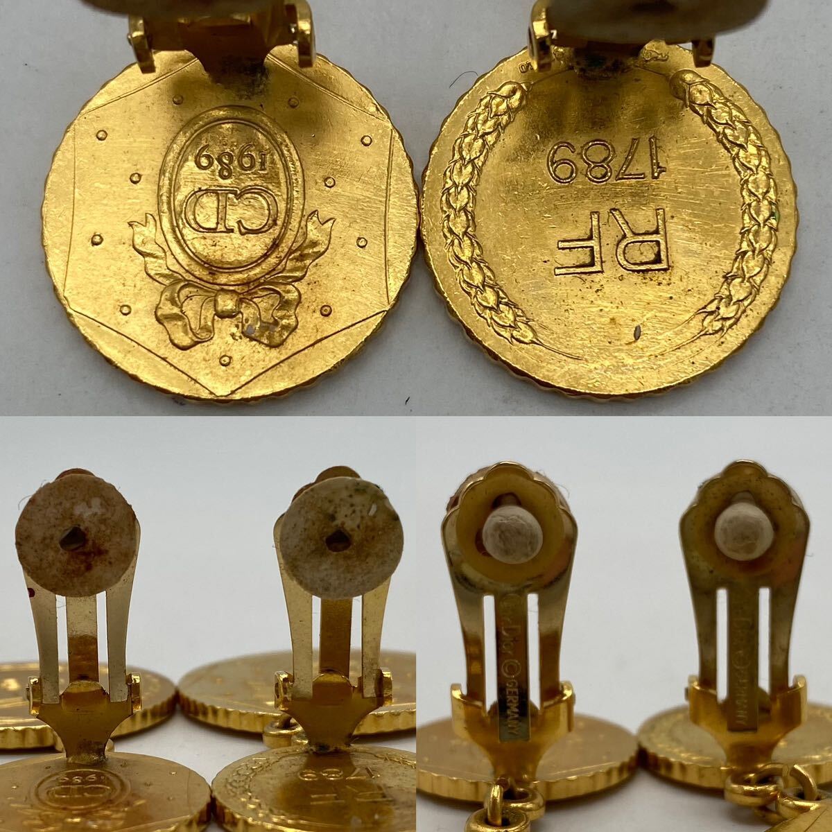 Christian Dior クリスチャン ディオール イヤリング ゴールド 1789 1989 アクセサリー P1100(イヤリング)｜売買されたオークション情報、yahooの商品情報を ...