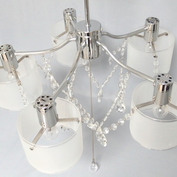 INTERFORM Salice Frost ペンダントライト LT-6806 シャンデリア 5灯 Francfranc フランフラン サリーチェ フロスト インターフォルム(洋風)｜売買され ...