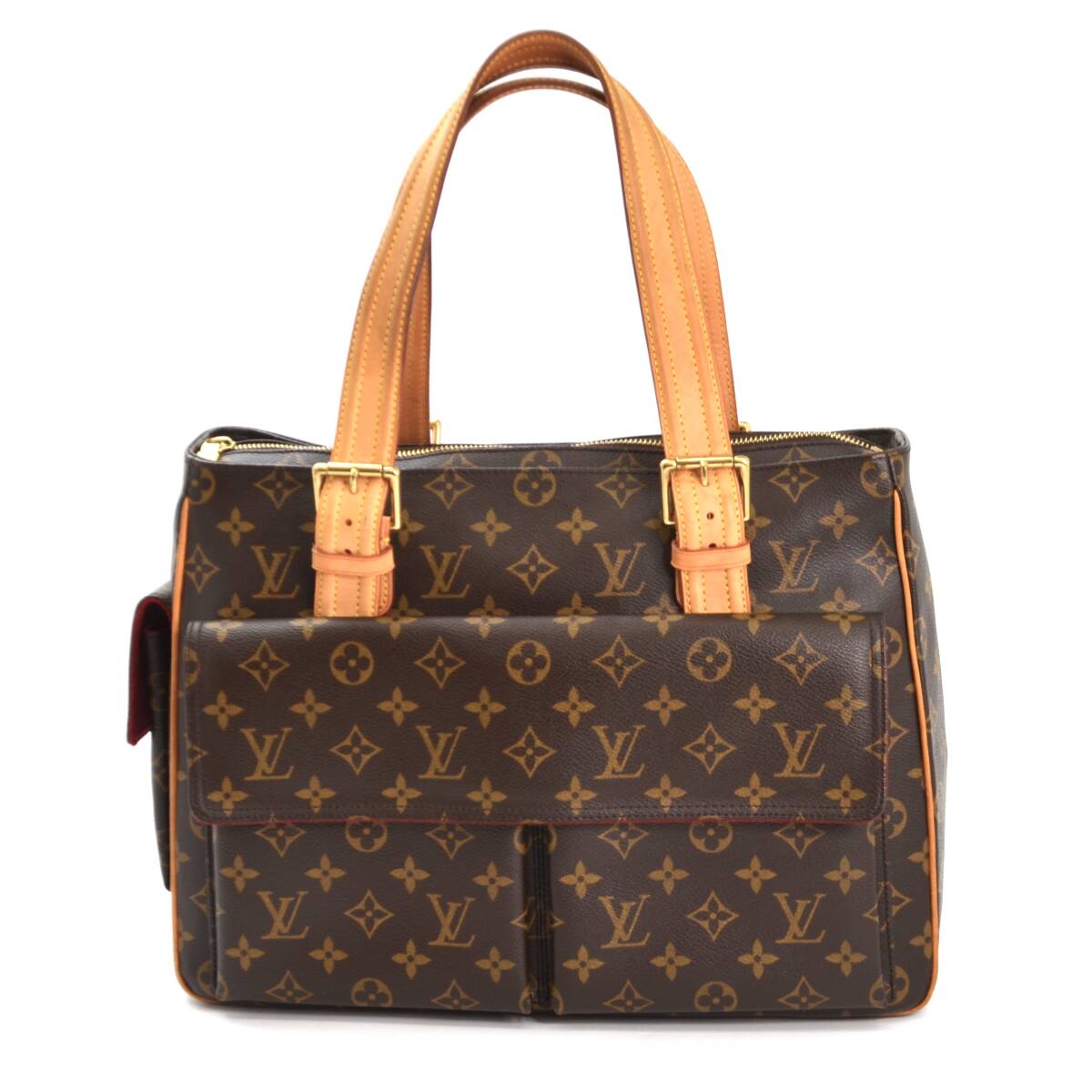 H.TP 1円スタート LOUIS VUITTON ルイヴィトン ミュルティプリ シテ ヴィンテージ モノグラム ハンドバッグ ヌメ革 ...