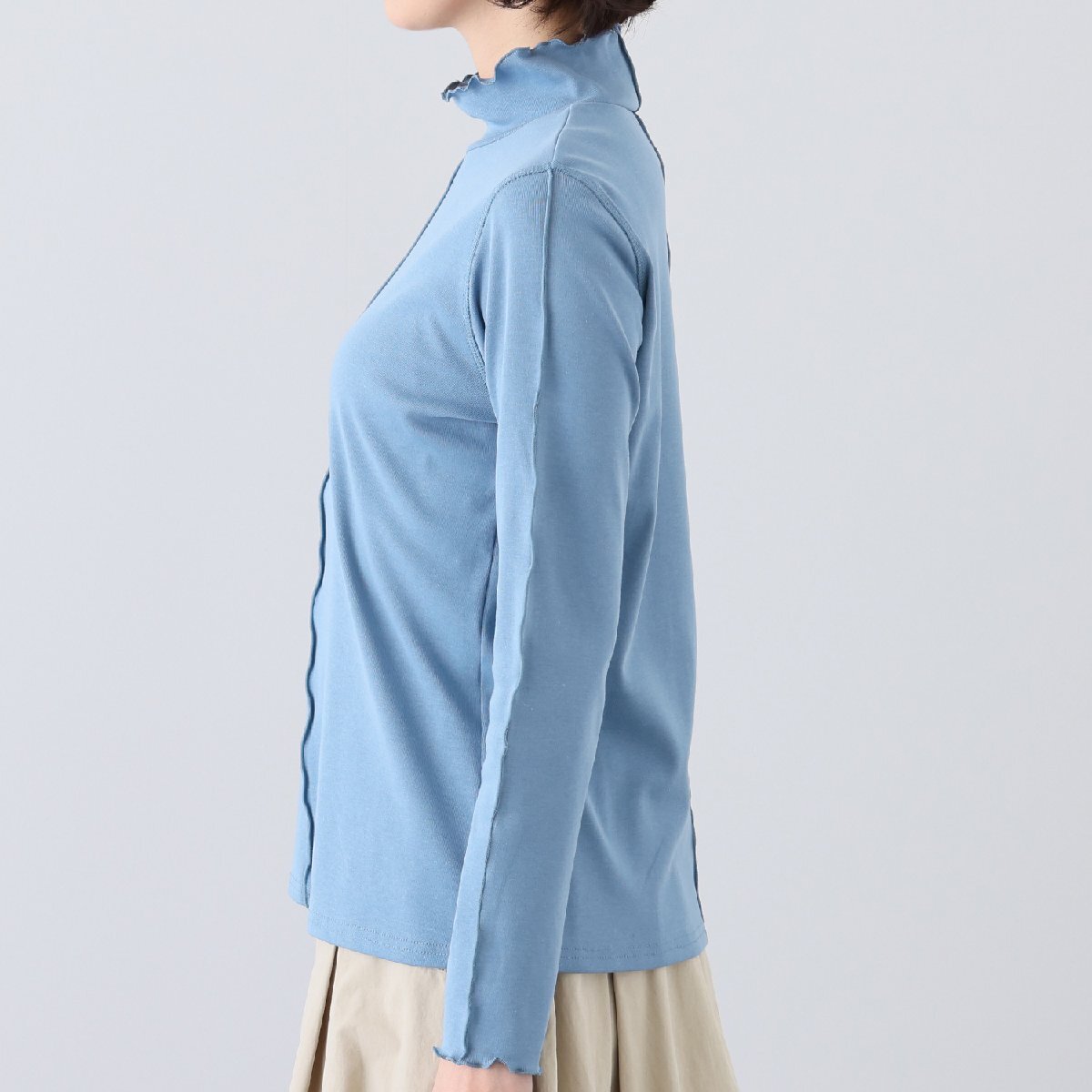 AN LIC AU BLUE アンリック オー ブルー コットン メロウアクセント ハイネックプルオーバーホワイト 参考価格￥5 900-(Lサイズ)｜売買されたオークション情報、yahooの ...