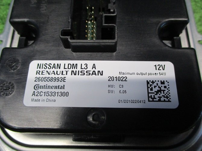 管理№05173 日産 純正 P15 キックス E13 ノート オーラ LED バラスト コンピューター 260558993E(ヘッドライト ...